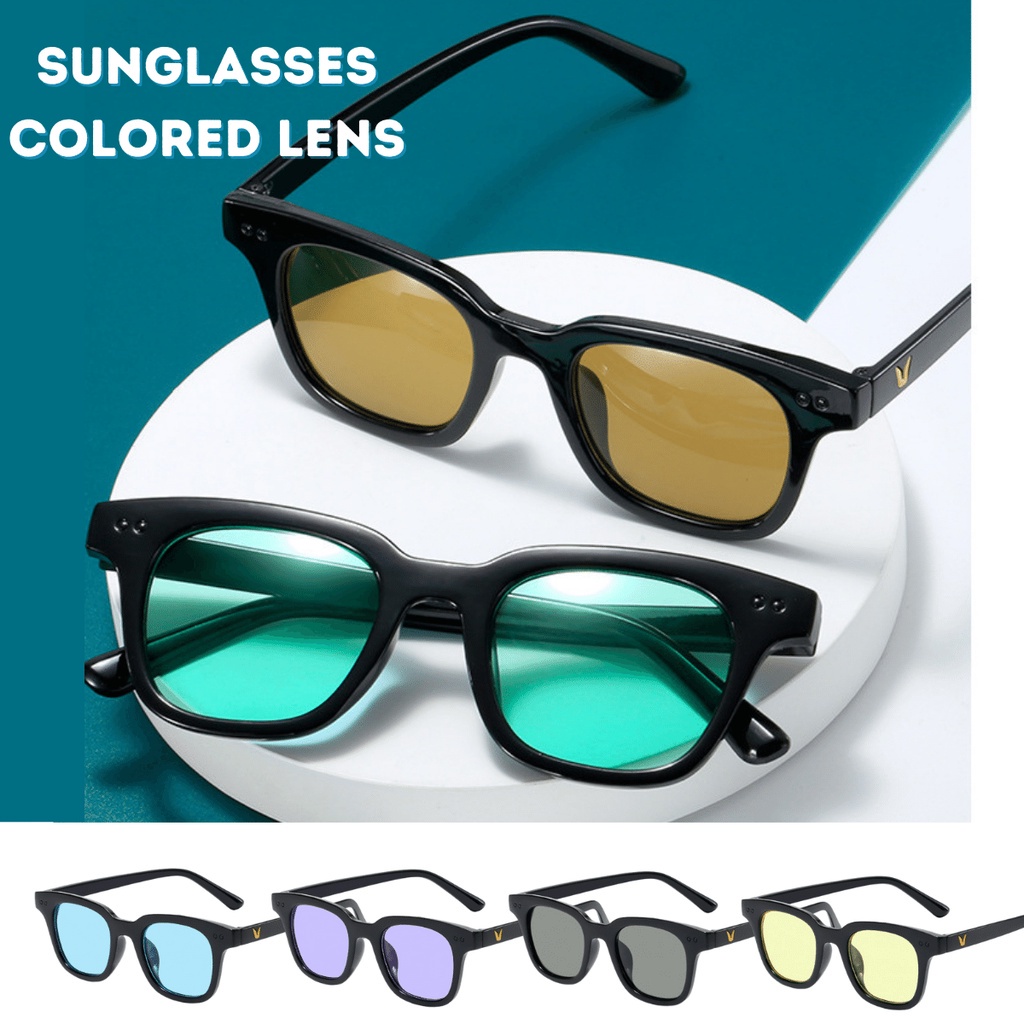 Korean Lens Color Glasses New Fashion Cermin Mata Spek Hitam Viral ...
