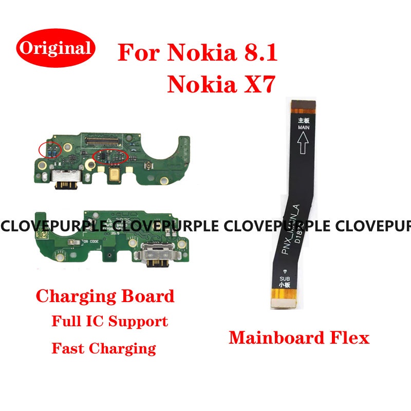 For Nokia 8.1 Plus X71 USB Charging Port Micr Module AntennaType-C Jack ...