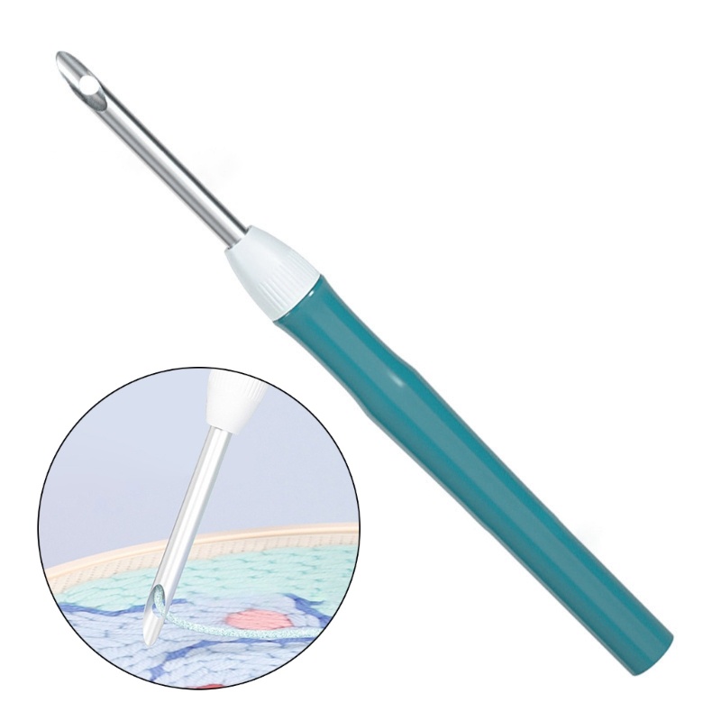 time* Knitting Embroidery Pen Adjustable Punch Needle Threader Weaving ...