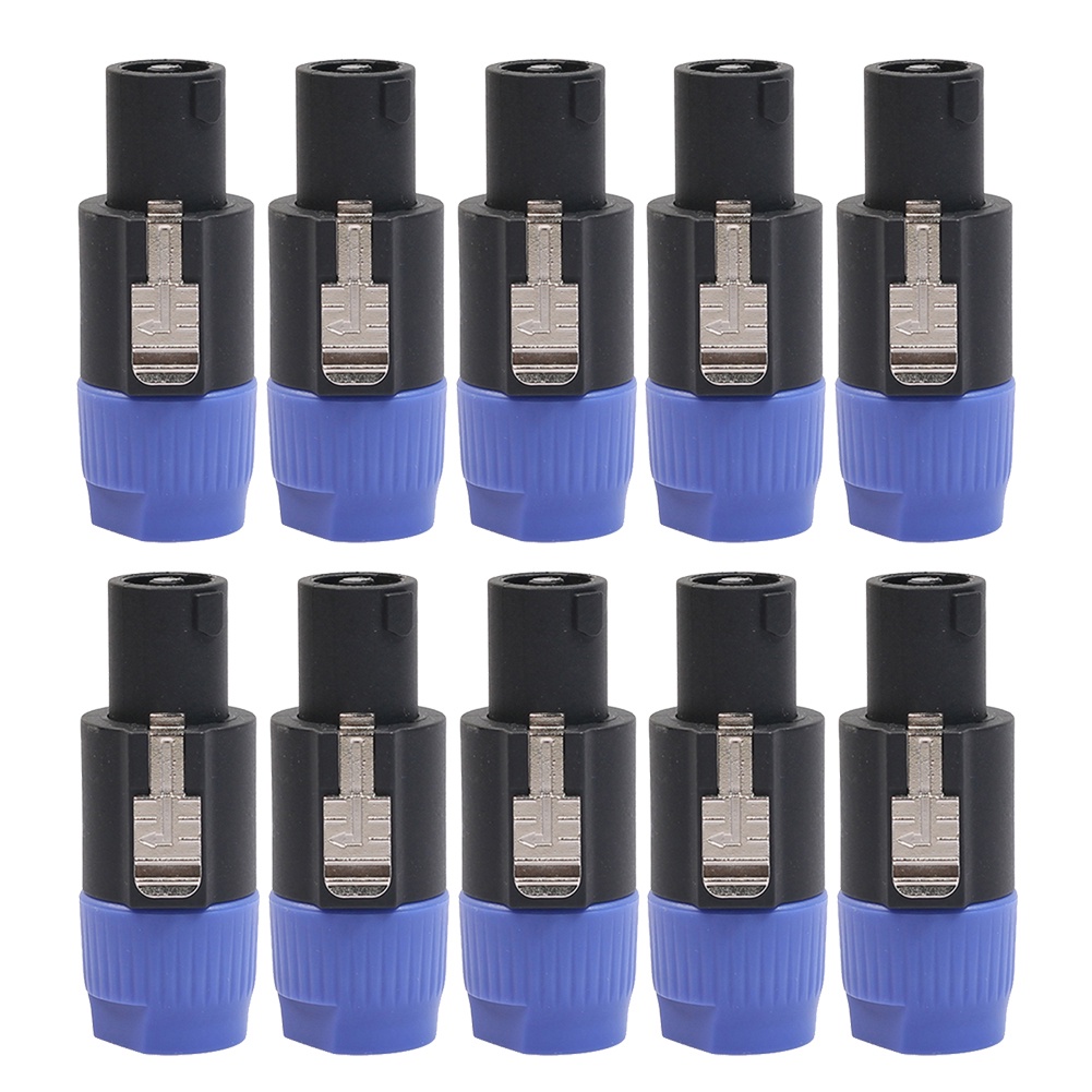 10pcs 4-Pole 4Pin NL4FC speakon Connector Ohm Plug Speaker Audio Cable ...