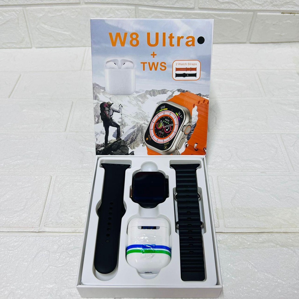 W8 Ultra Series 8 Smartwatch W8 Ultra Big Screen with Straps | Shopee ...
