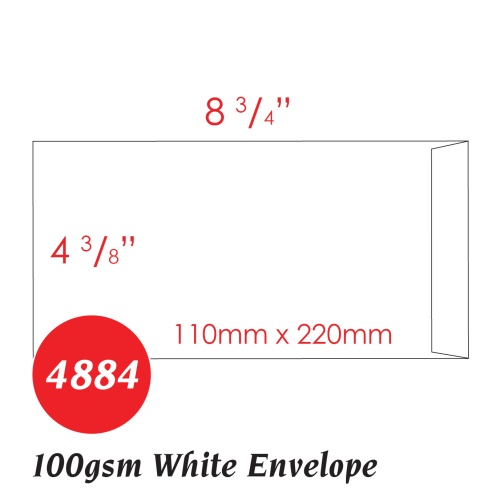 White Envelope | 4x9 4x8 5x7 6x6 | Square Envelope | Letter Envelope ...