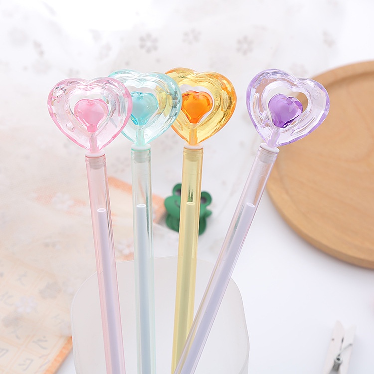 Crystal Love Pen Cute Stationery Student High Appearance Pen 0.5mm ...