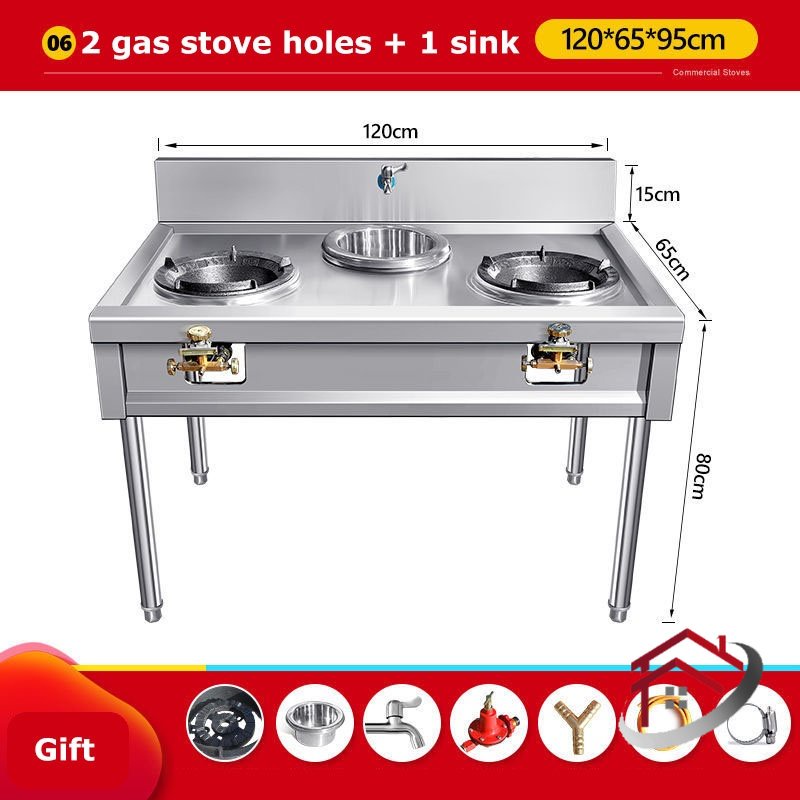Burner Fire Stove Stainless Steel Gas Stove Rack Double Stove Shelf Gas ...