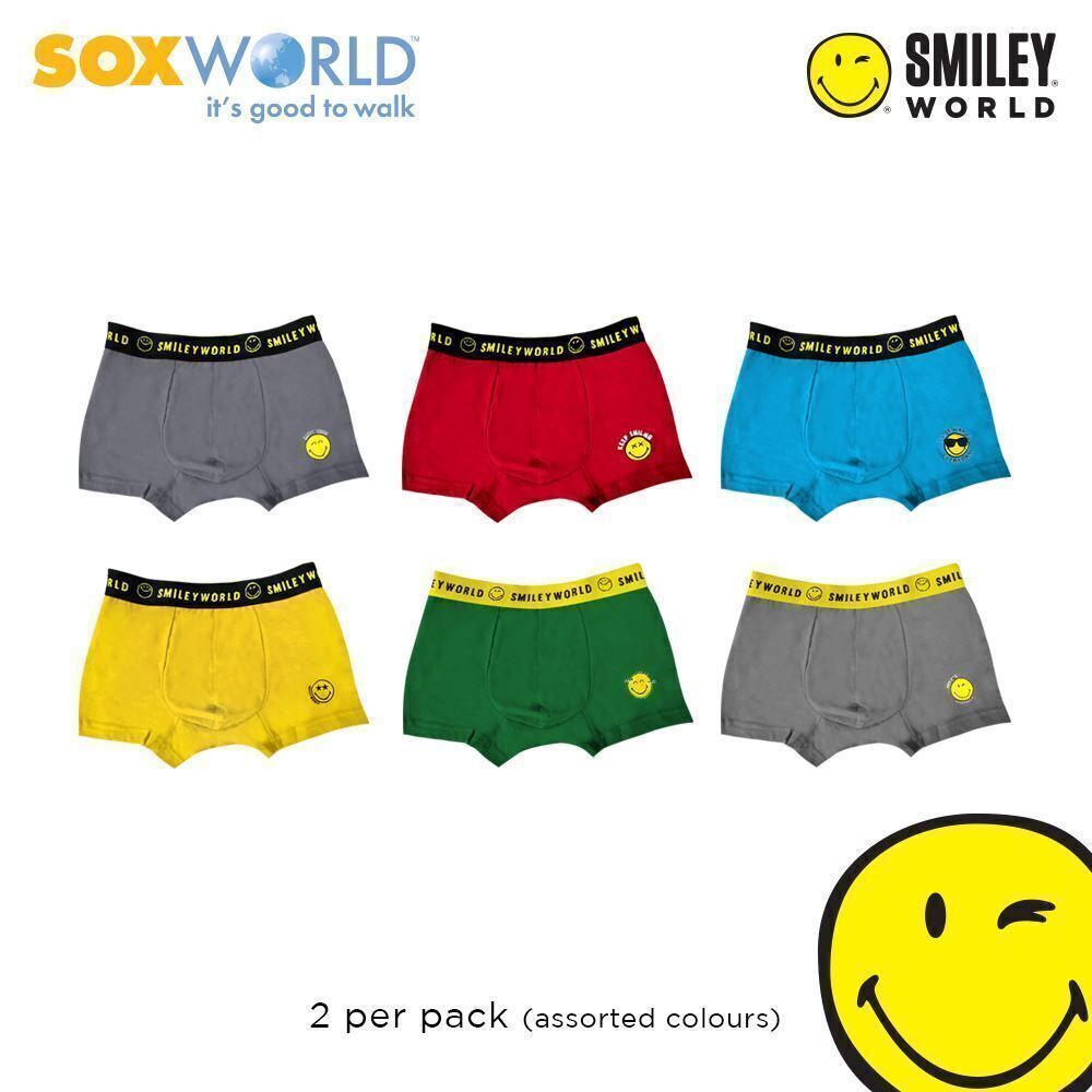 [SOXWORLD] SMILEY WORLD 2 In 1 Boys Trunk Underwear Innerwear 92-Ksb ...