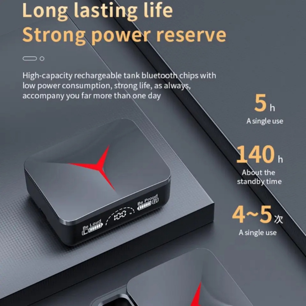 💕 M90 PRO TWS BT EARPHONES TRUE WIRELESS BLUETOOTH EARBUDS NOISE CANCELLING LED DISPLAY GAMING ...