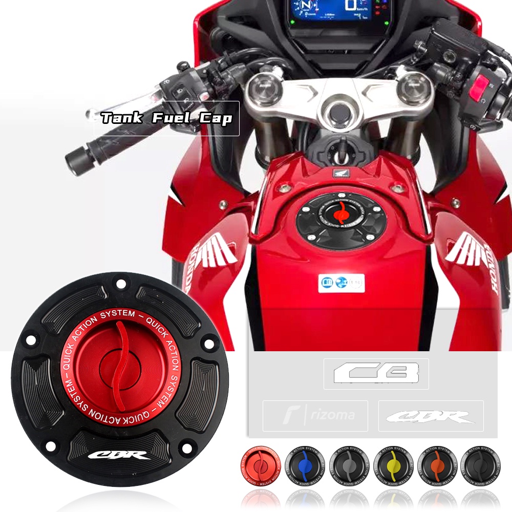 Keyless Racing Quick Release Motorcycle Tank Fuel Caps Case Gas for ...