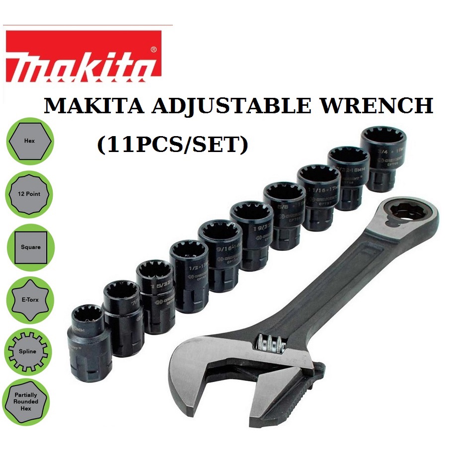 MAKITA 11pcs PASS THRU WRENCH SET B-65458 | Shopee Malaysia