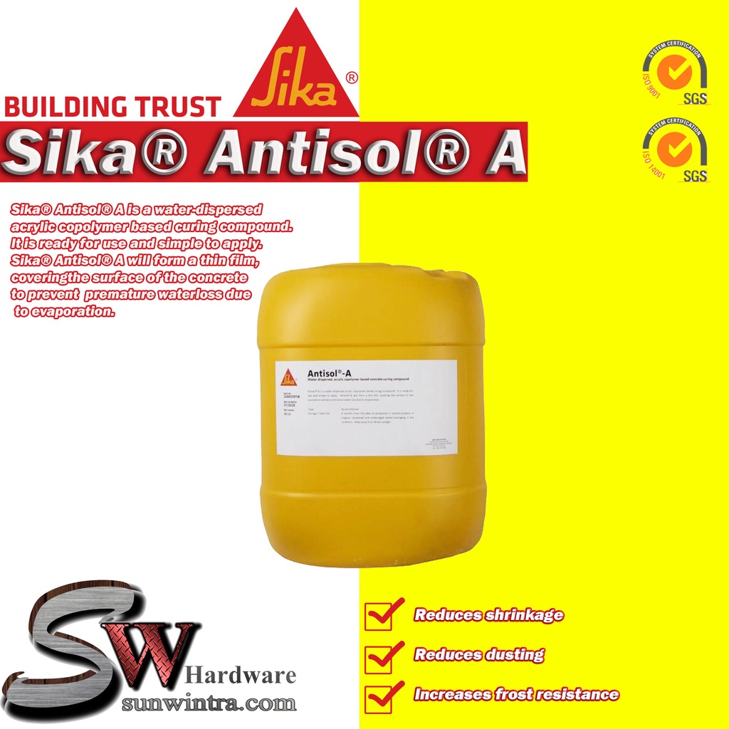 SIKA® ANTISOL® A WATER-DISPERSED CURING COMPOUND #20 LITRE (MILKY WHITE) | Shopee Malaysia