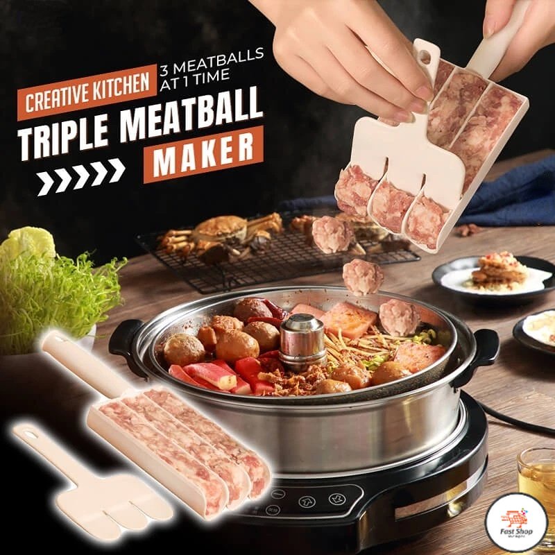 FS 3 Rows Food-grade Fried Meat Balls Maker Tool / Household Hot Pot ...