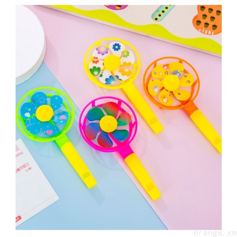 New 】 Smart Fan Color whistle Windmill whistle Windmill gift toy blow ...
