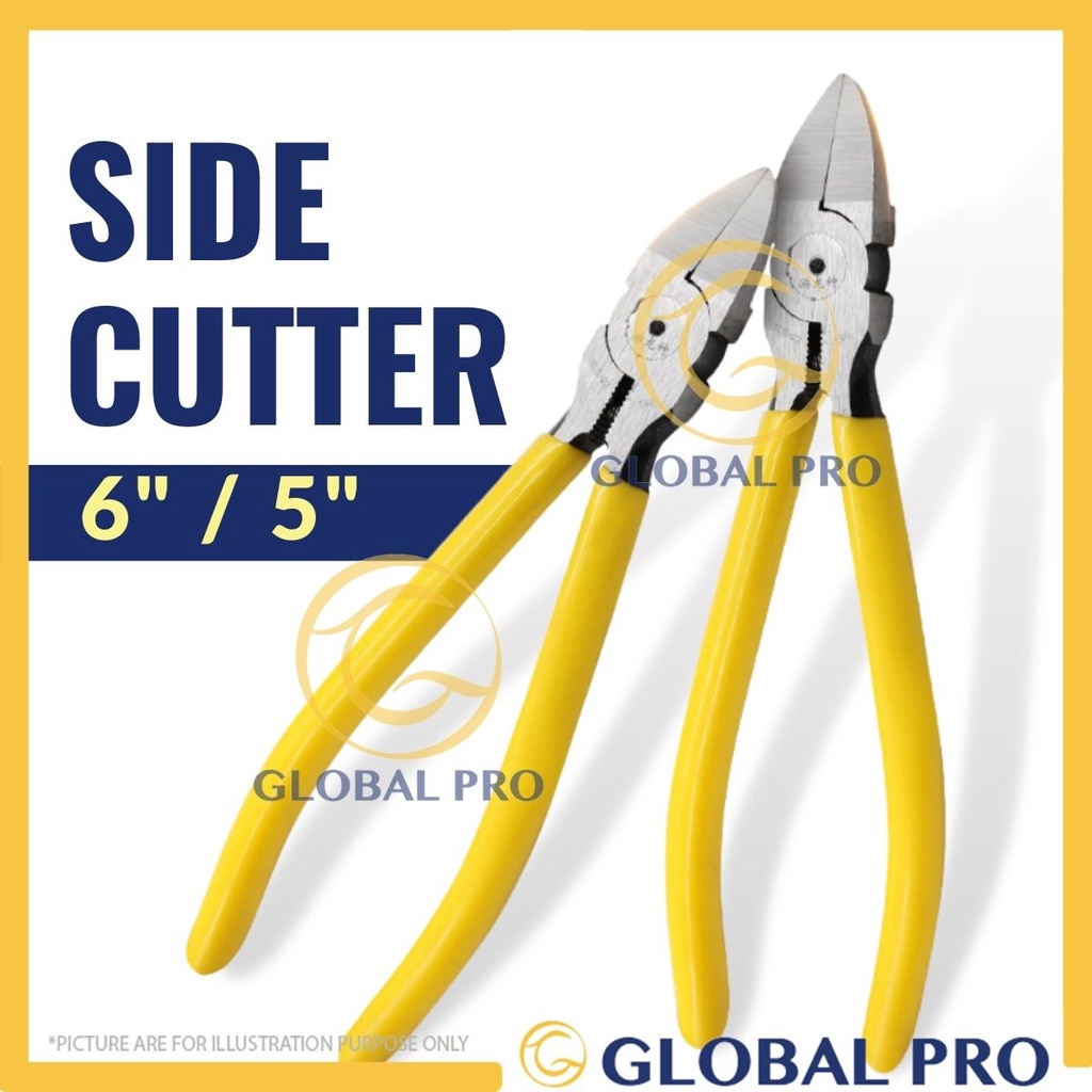 5” / 6" Side Cutter Plier Cutting Pliers PVC Handle Wire Cutter ...