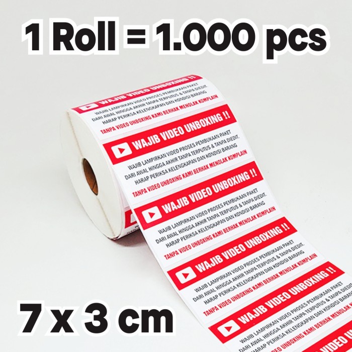 Mandatory Label Stickers Video Unboxing Package Delivery size 7 x 3 cm ...