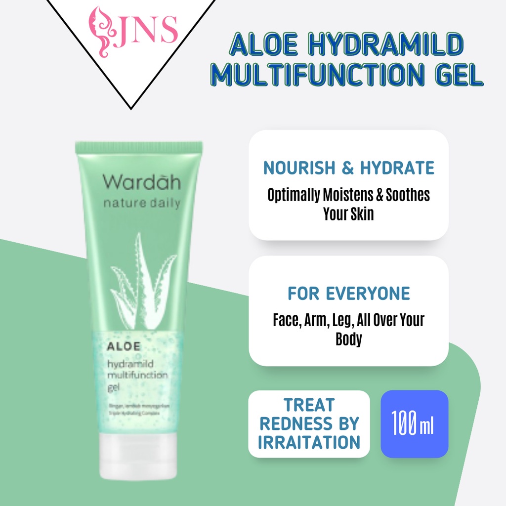 Wardah Nature Daily Aloe Hydramild Multifunction Gel/Aloe Vera Extract ...