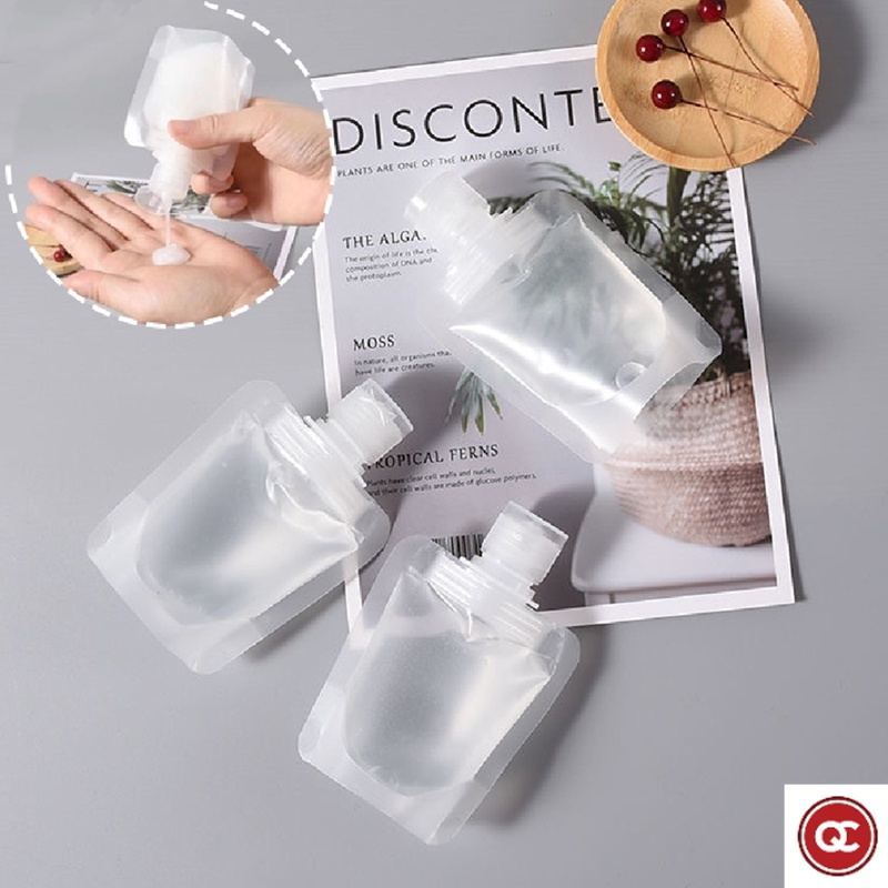 QC 30/50/100 ML Refillable Transparent Liquid Makeup Pouches Plastic ...