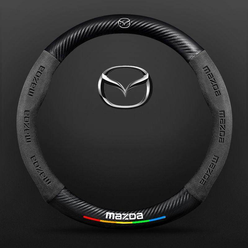 3D Carbon fiber leather steering wheel cover for Mazda CX-30 CX-8 ...