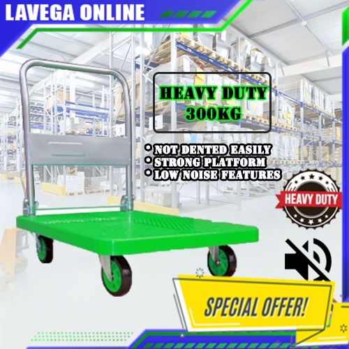 300KG Heavy Duty PVC Platform Hand Truck / Trolley With Low Noise PU ...