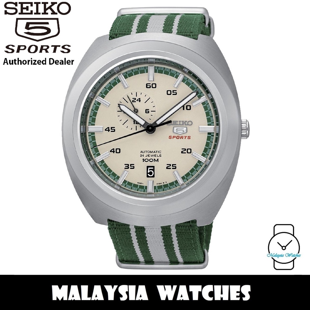 Seiko 5 Sports SSA285K1 Automatic Beige Dial Hardlex Crystal Glass ...