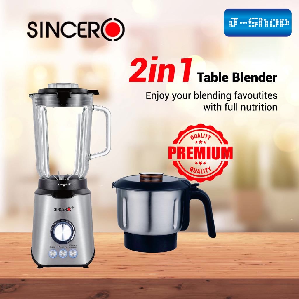 SINCERO STB-100 High Power Multifunction 2 In 1 Food Processor Blender ...