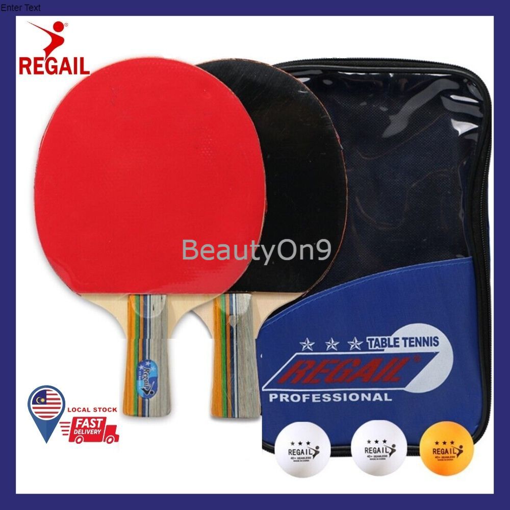 READY STOCK Short Handle Table Tennis Bat Raket Ping Pong Pemegang ...