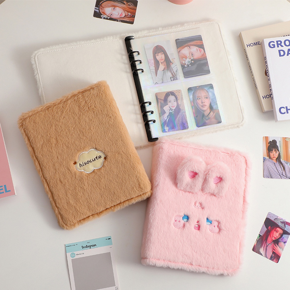Kawaii Puppy Bear Plush A5 Binder Sleeves Lomo Card Storage Album Photo ...