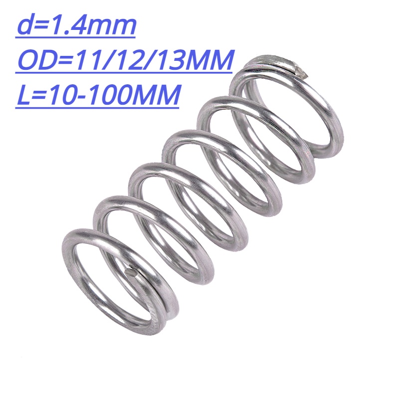 【XCF】SUS304 compression spring d1.4mm outer diameter 11/12/13mm length ...