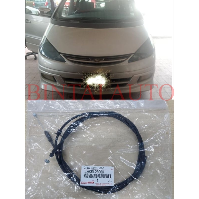 *ORIGINAL TOYOTA ACR30 ESTIMA 99-03 FRONT BONNET HOOD CABLE/ DEPAN ...