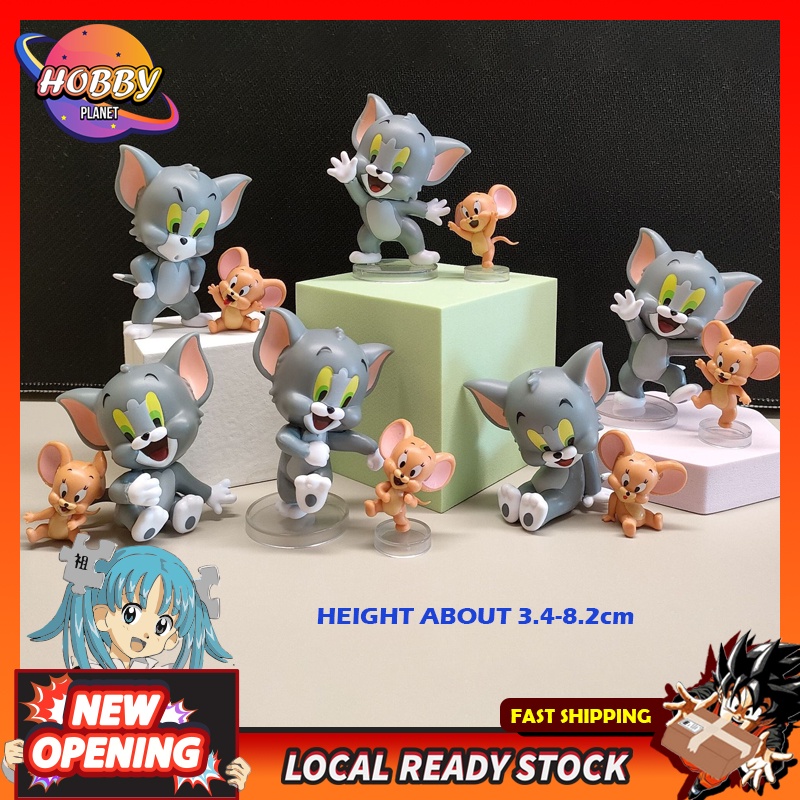 Tom and Jerry Chibi Action Figure Collection Toys Mainan Cake Car ...
