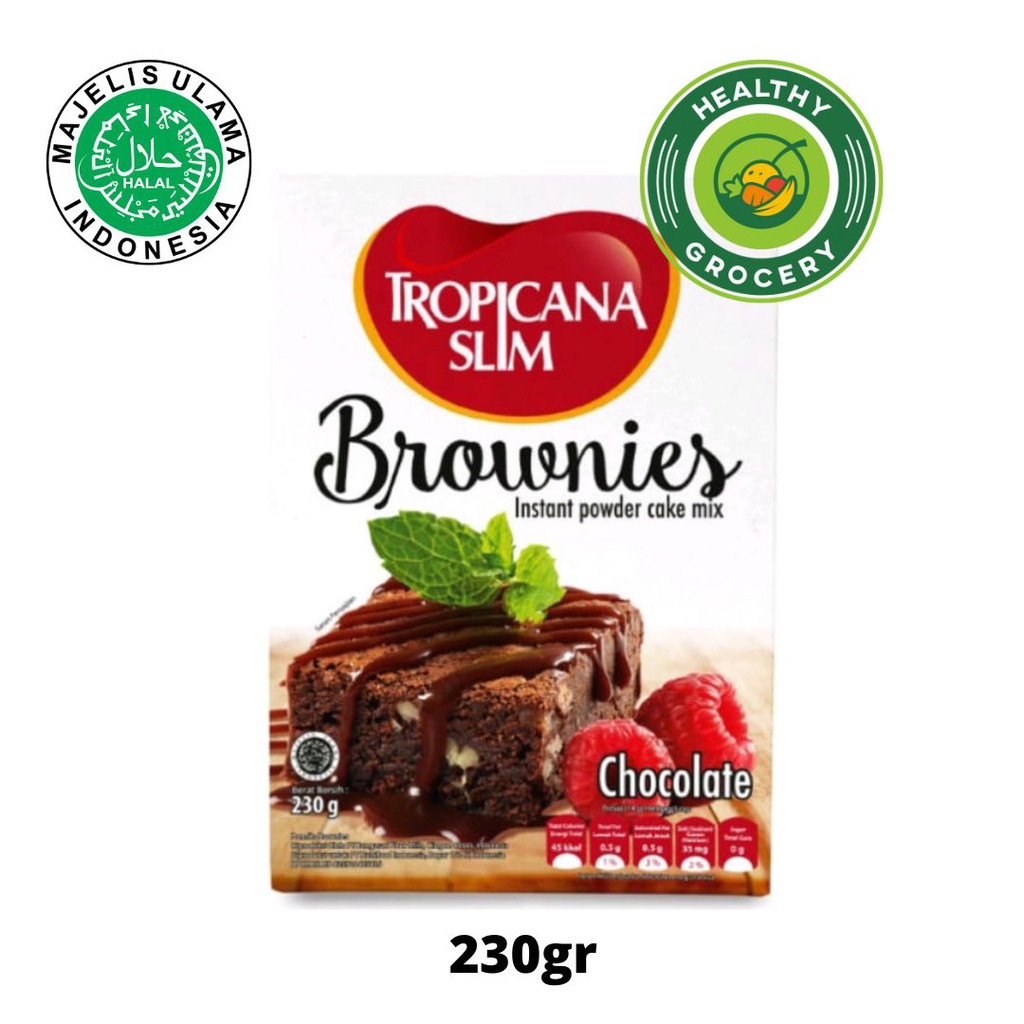 Tropicana Slim Brownies Instant Powder Cake Mix Chocolate 230gr ...