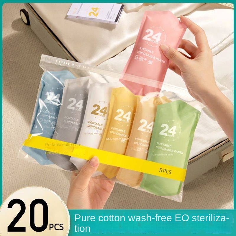 ONEWEAR 5/10/20pcs Disposable Panties Ladies Pure Cotton Sterile Travel Business Trip Shorts ...