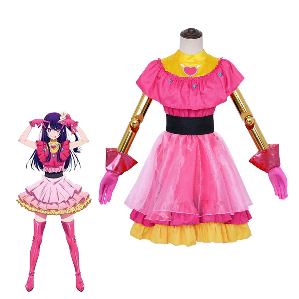 Oshi No Ko Hoshino Ai Cosplay Dresses Idol Stage Performance Clothes Girls Play Wigs Ai Hoshin