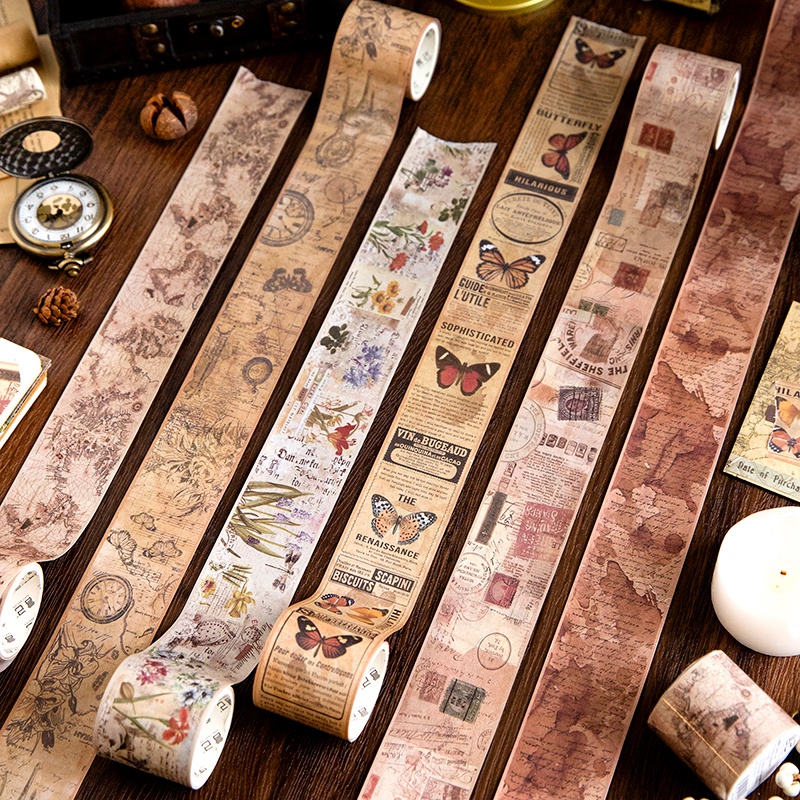 Journamm 38mm*2m Vintage Washi Tapes Decor Junk Journal DIY ...