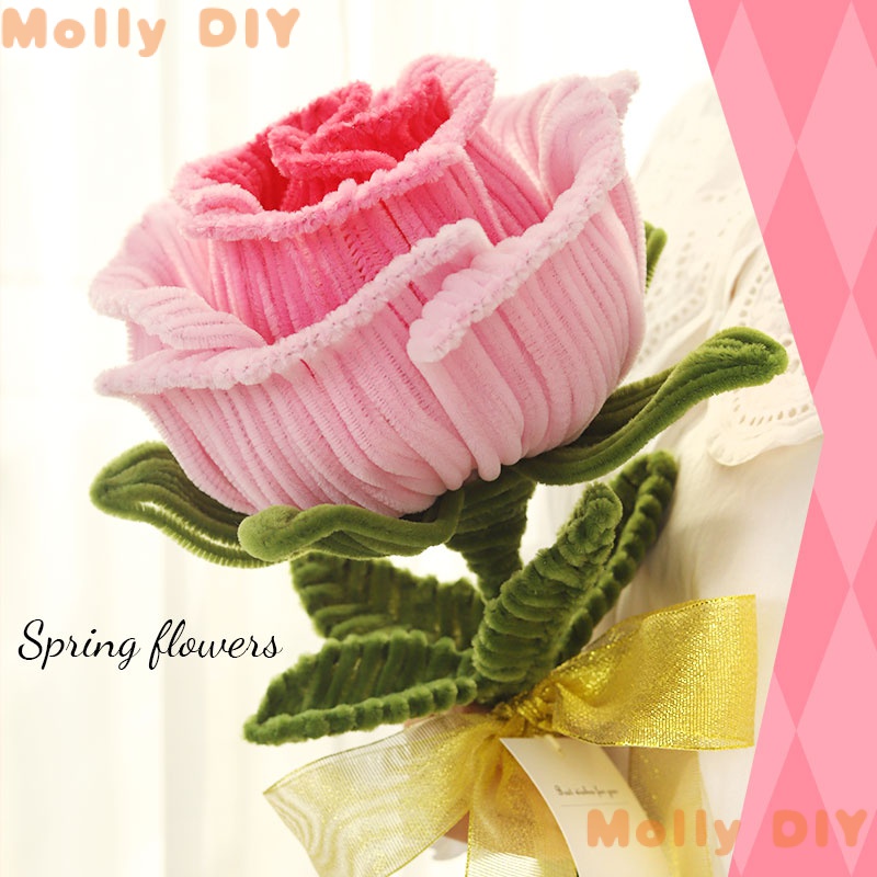 ⚡️Fast Delivery⚡️扭扭棒花Gradient Giant Rose Pipe cleaner flowers DIY ...