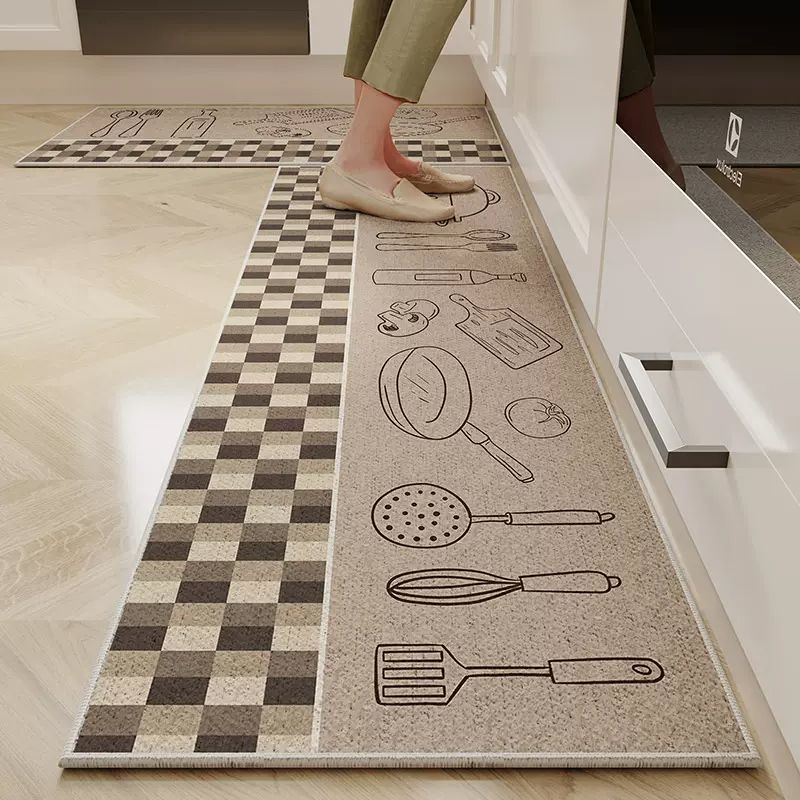 Karpet Dapur Kitchen Floor Mat Kitchen Non-slip Washable Carpet Home ...