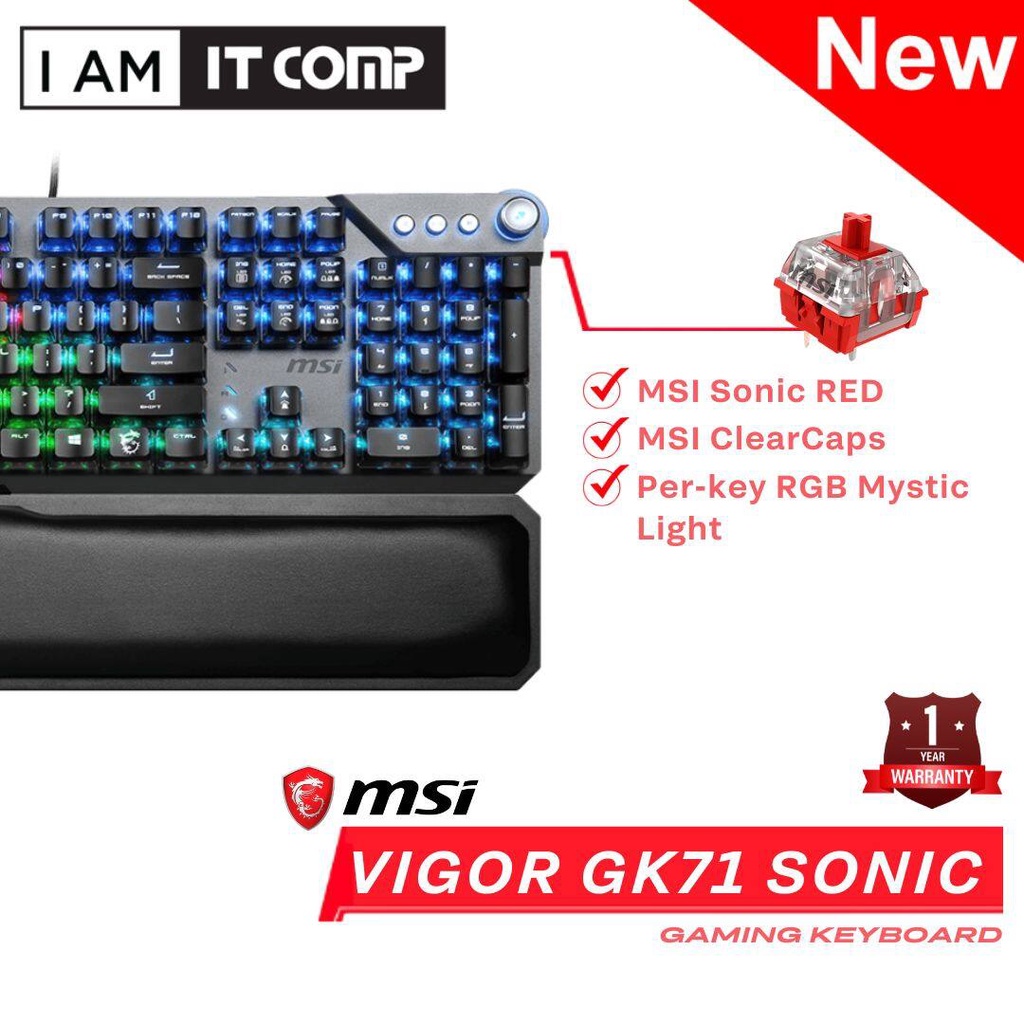 MSI VIGOR GK71 SONIC US Gaming Keyboard (Red Switches) | Shopee Malaysia