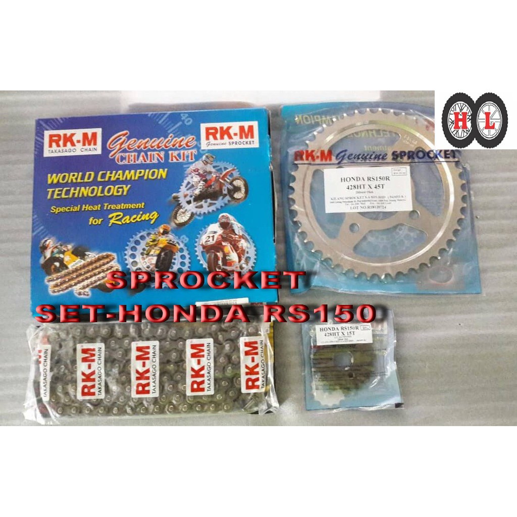 RKM HONDA RS150 SPROCKET SET (Rantai Motor Honda RS150 Spocket Set ...