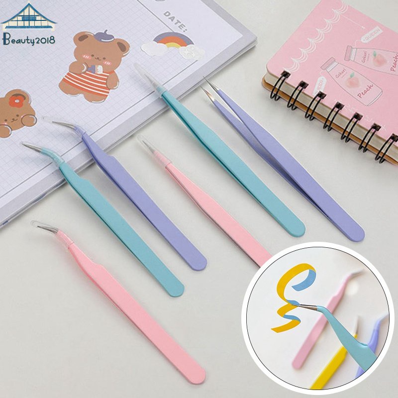 Stainless Steel Macaron Eyebrow Tweezer Journal Tools Tape Scrapbooking ...