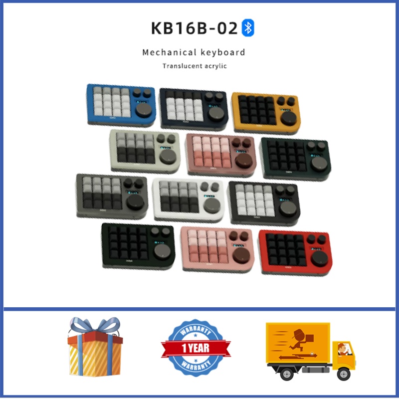 DOIO Mini Bluetooth Keyboard 16 Keys Knob Controller Customized QMK VIA ...