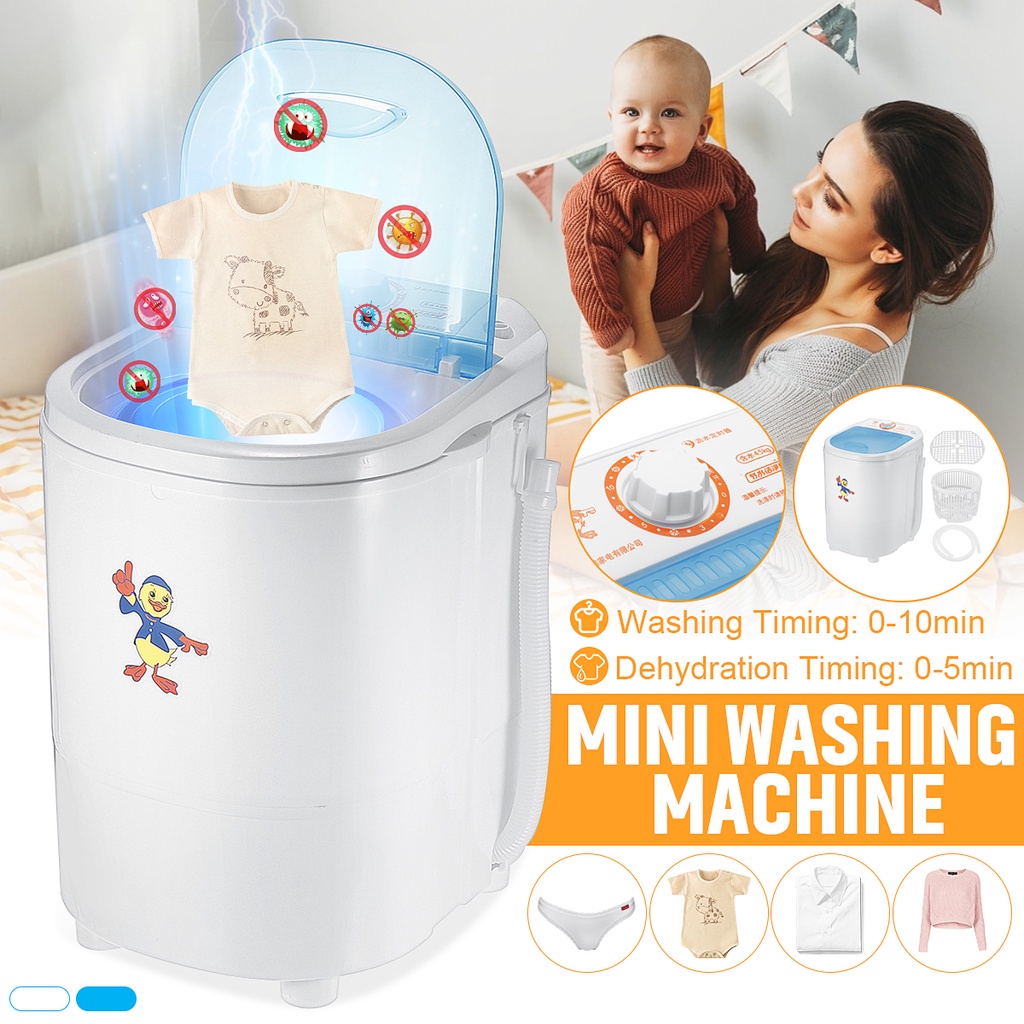 Mesin Basuh Mini Washing Machine 4.5kg Semi Auto Laundry Clothes Washer ...