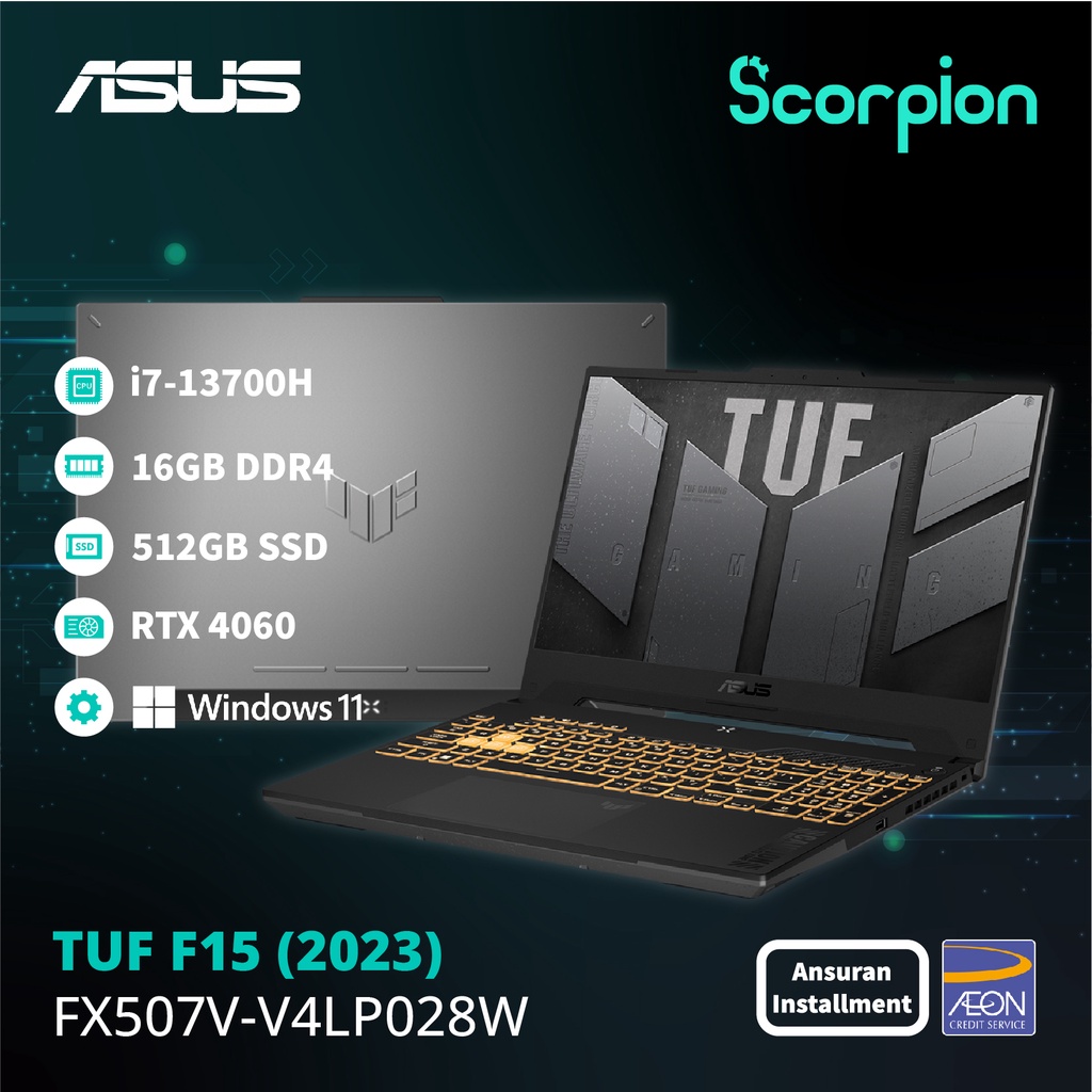 Asus TUF F15 FX507V-V4LP028W Gaming Laptop（Aeon Credit Services-36 ...