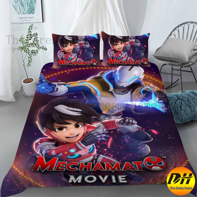 Mechamato duvet cover set pillowcase sheets 3D print single/super ...