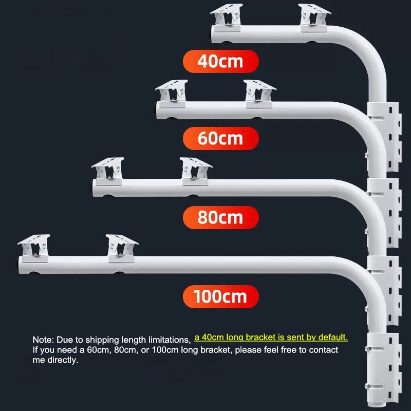 L-Shaped Elbow Integrated Support 40cm/60cm/80cm/100cm Length Outdoor ...