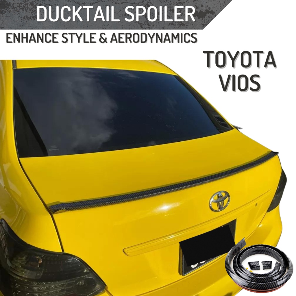 TOYOTA VIOS SAMURAI REAR BOOT BONNET DUCKTAIL SPOILER Rubber Bumper ...