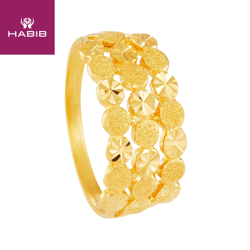 HABIB 916/22K Yellow Gold Ring EHR300523 | Shopee Malaysia
