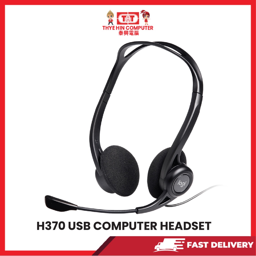 LOGITECH H370 USB COMPUTER HEADSET(DELIVER BY SEREMBAN & MELAKA & NILAI ...