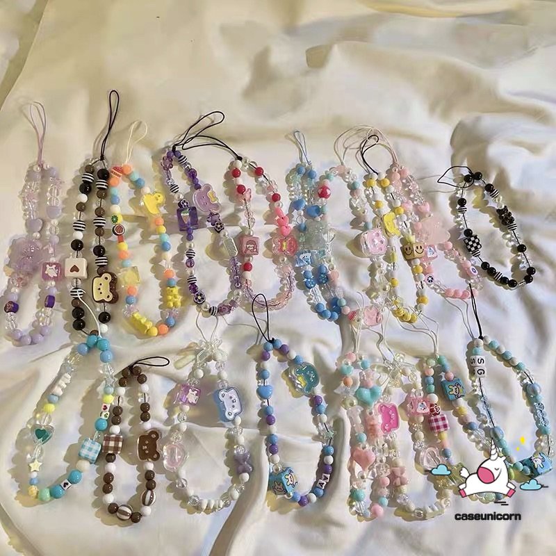 Cartoon Hand Strap Universal Ins Fashion Cute Chain Bear Love Heart ...