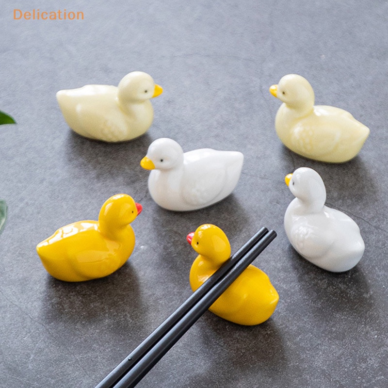 Delication Cute Duck Chops Holder Japanese Ceramic Ornaments Kitchen ...
