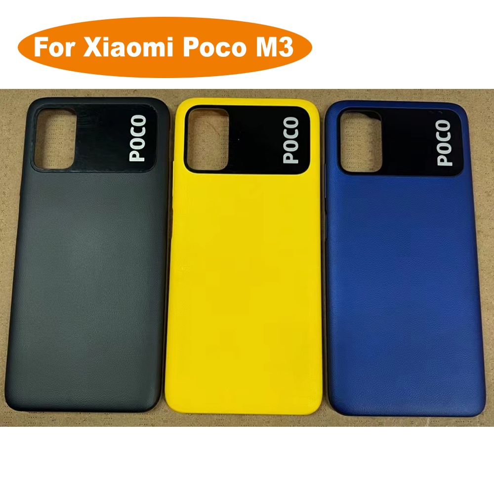Original Back Cover For Xiaomi POCO M3 Back Battery Rear Housing Door ...