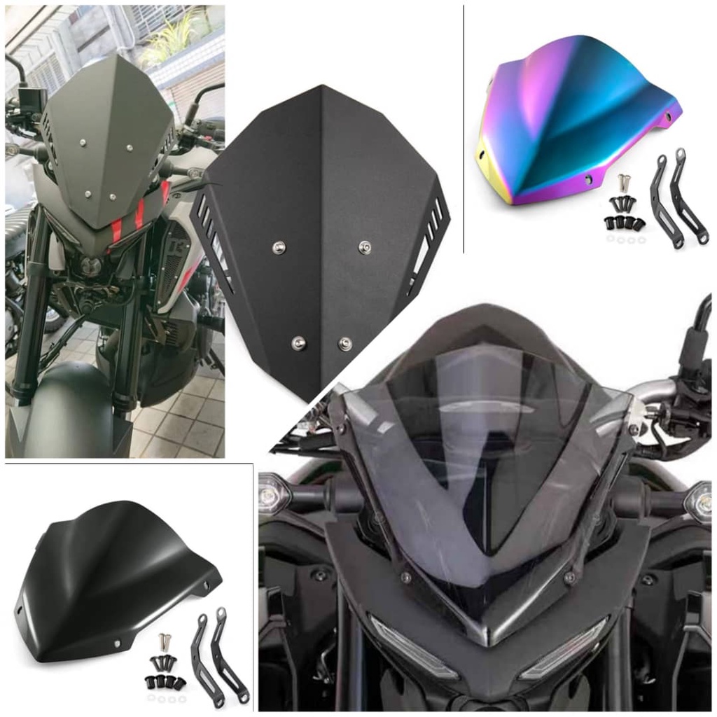 EMS Windshield For Yamaha MT25 Windscreen Motorcycle Visor Aluminum Kit ...
