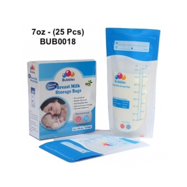Bubbles Thermel Sensor Double Ziplock Breastmilk Bags | 7oz / 210ml | 25pcs (BUB0018) | Shopee ...